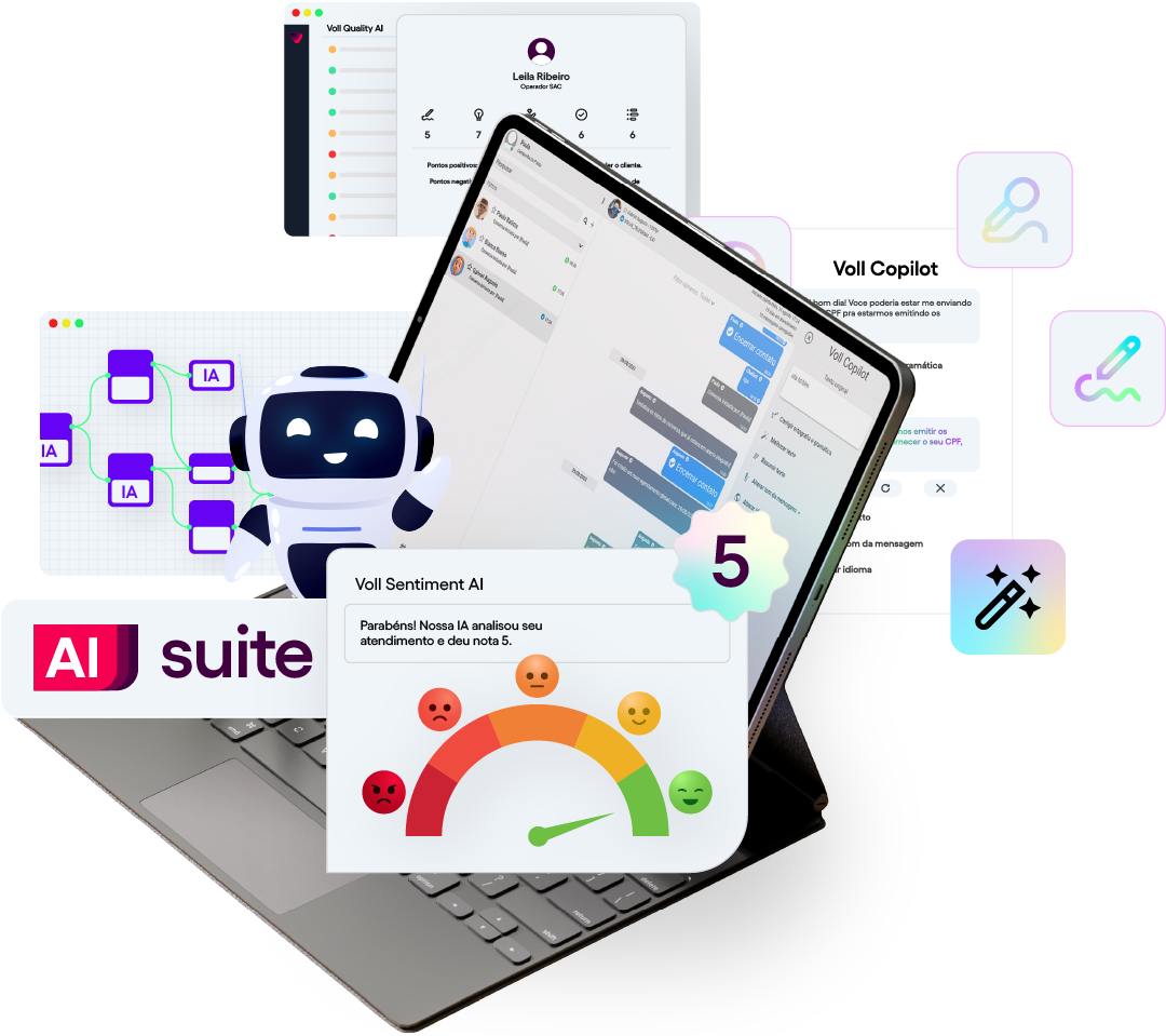 Inteligência Artificial para atendimento - Voll AI Suite - Voll Solutions